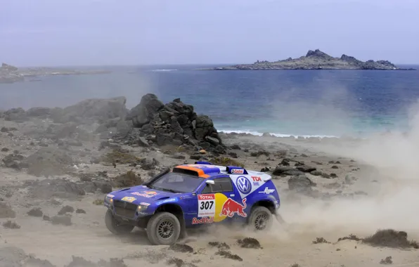 Wallpaper coast, Volkswagen, Rally, Touareg Race for mobile and desktop ...