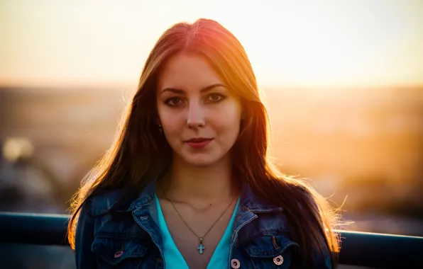 Wallpaper city, light, girl, fashion, dress, sunset, young, evening for ...