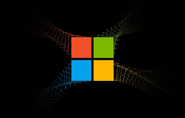 Wallpaper abstract, Microsoft, logo, lines for mobile and desktop ...