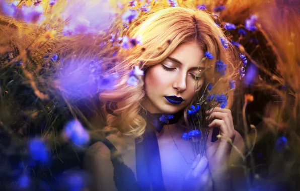 Download wallpaper summer, girl, light, flowers, nature, face, pose ...