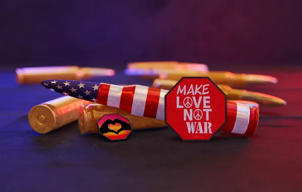 Download wallpaper bullets, love, weapon, war, sign, romance, make ...