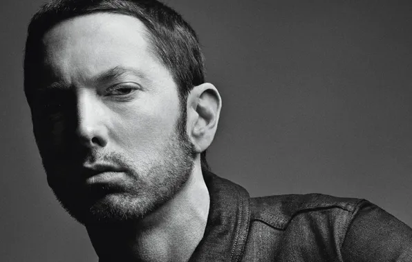 Wallpaper actor, Eminem, singer, black and white, rapper, Eminem for ...