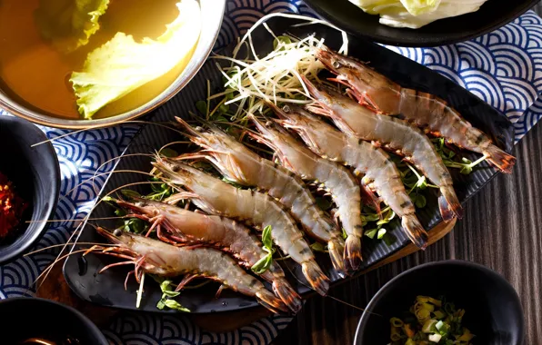Wallpaper shrimp, seafood, raw for mobile and desktop, section еда ...