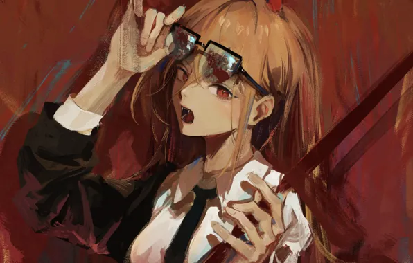 Wallpaper girl, the demon, glasses, Power, Chainsaw Man for mobile and ...