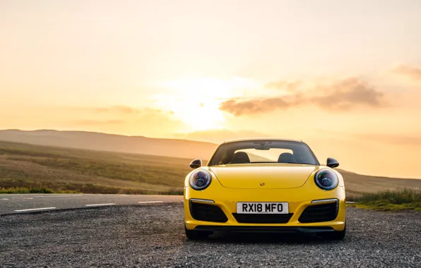 Wallpaper 911, Porsche, front view, Coupe, 2018, Carrera T for mobile ...