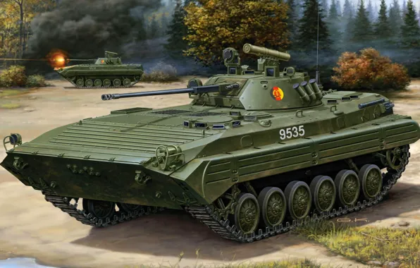 Wallpaper figure, infantry fighting vehicle, BMP-2, NNA GDR, the ...