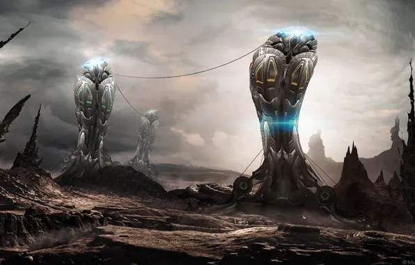 Wallpaper the sky, rocks, Giants Land, the trinity for mobile and ...