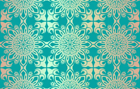 Download wallpaper flowers, retro, Wallpaper, pattern, ornament ...