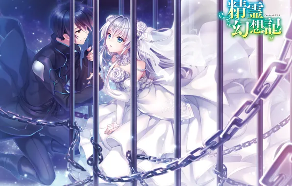 Download wallpaper girl, cell, guy, chain, characters, novel, Seirei ...