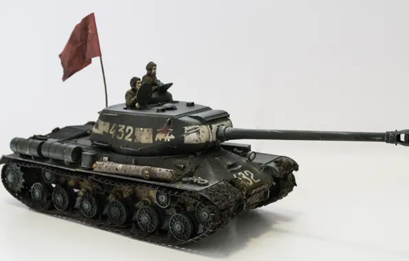 Wallpaper toy, flag, The is-2, model, heavy tank for mobile and desktop ...