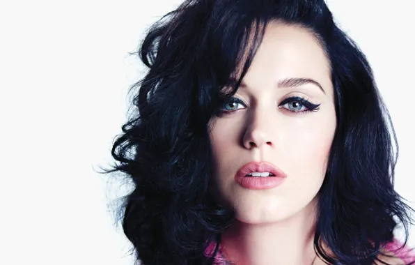 Download wallpaper eyes, hair, brunette, lips, singer, singer, Katy ...