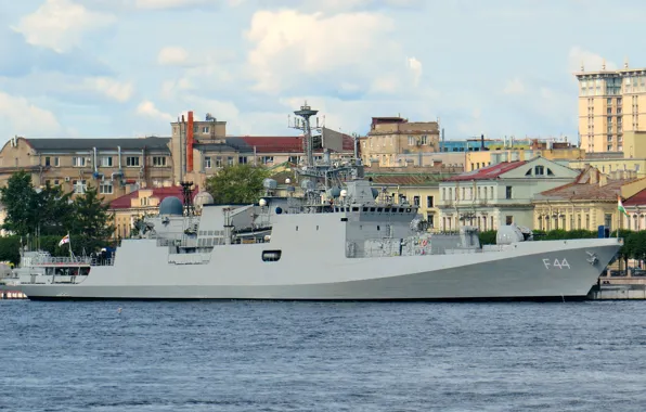 Download wallpaper frigate, The Indian Navy, visit, THE Tabar, section ...