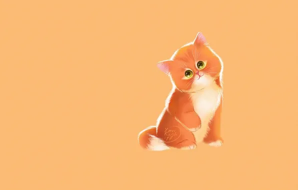 Wallpaper mood, the game, art, kitty, children's, Oleg Yurkov, gadget ...