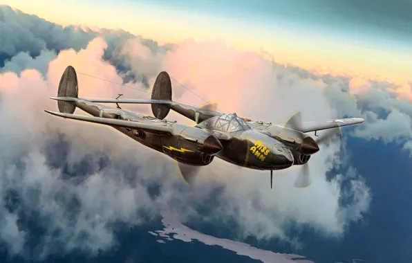 Wallpaper USA, Attack, Lockheed Martin, Heavy, P-38J Lightning, US ...