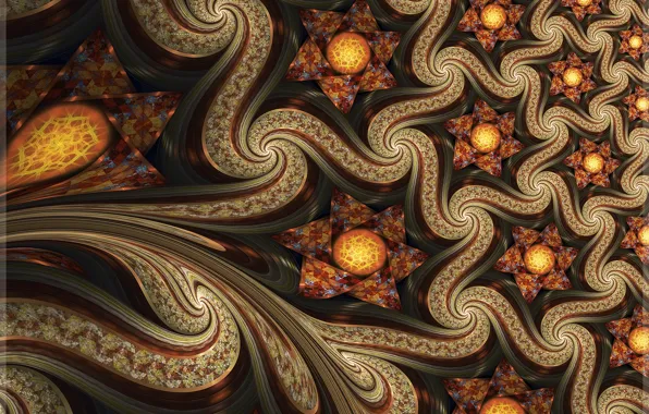 Wallpaper flowers, curls, fractal, by plangkye, plangkye for mobile and ...