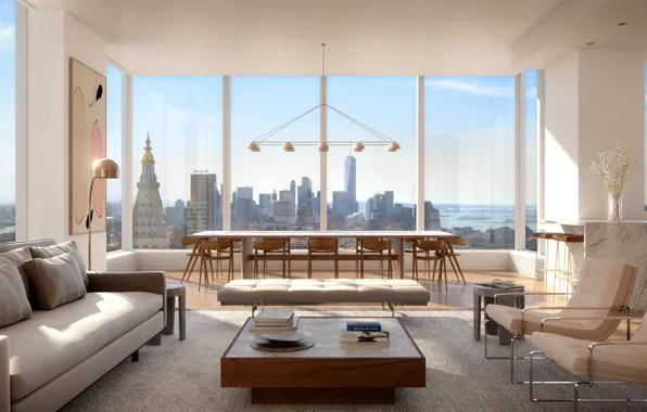 Wallpaper interior, kitchen, megapolis, living room, dining room ...