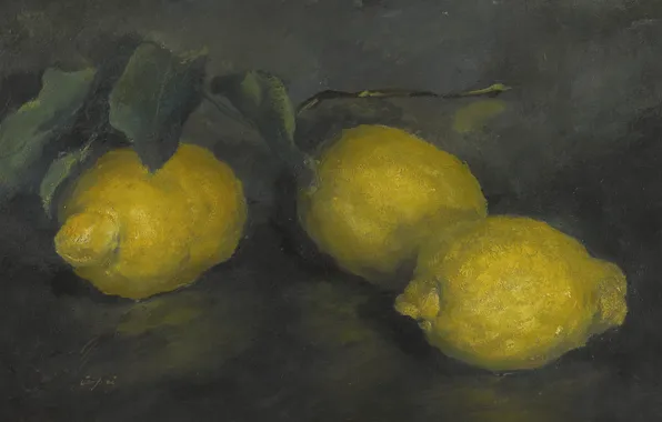 Wallpaper 1929, Alexander Evgenievich Yakovlev, LEMONS, three lemons ...
