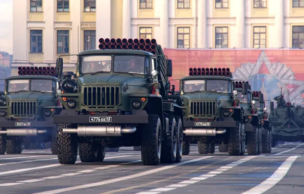 Download wallpaper system, jet, Grad, BM-21, volley fire, section ...