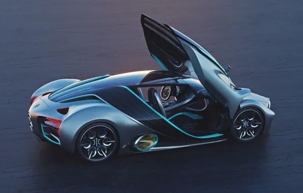 Download wallpaper hypercar, doors up, Hyperion XP-1, section supercar ...