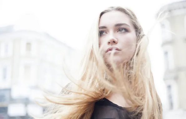 Download wallpaper hair, portrait, makeup, actress, hair, Florence Pugh ...