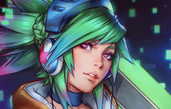Wallpaper girl, portrait, art, League of Legends, Riven, League of ...