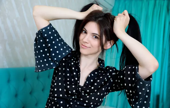 Wallpaper model, gorgeous, photoshoot, posing, black hair, hot babe ...