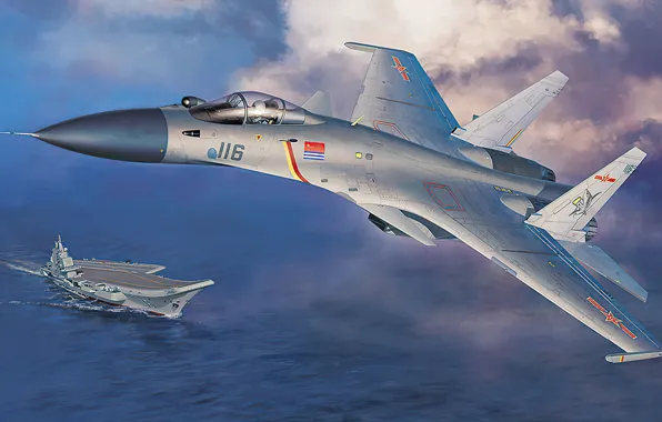 Download wallpaper art, airplane, aviation, jet, j-15, section aviation ...