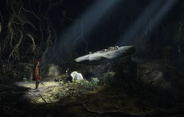 Wallpaper stone, warrior, skeleton, Son of Rome, Ryse images for ...