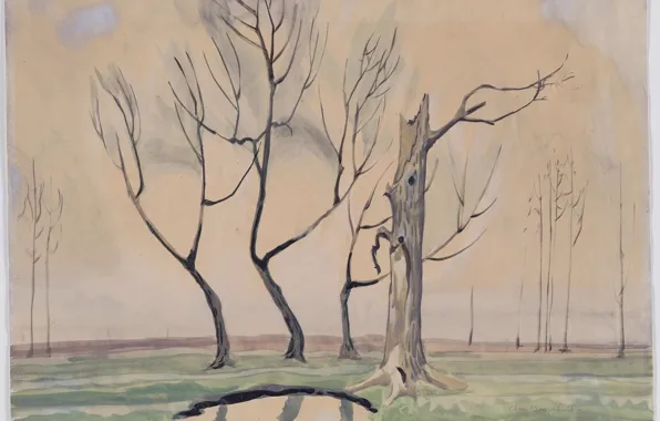 Wallpaper 1920, Trees, Charles Ephraim Burchfield for mobile and ...