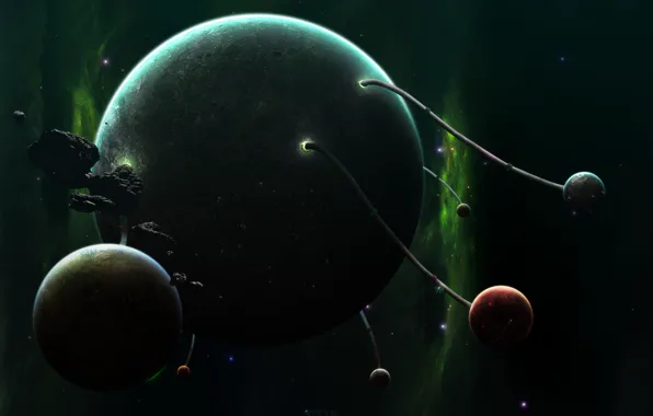 Download wallpaper planets, spaceships, intelligent life, section space ...