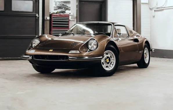 Wallpaper Ferrari, 1973, Dino, front view, Ferrari Dino 246 GTS for ...