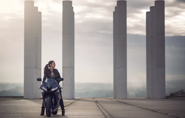 Download wallpaper girl, Jennifer, motorcycle, section girls in ...