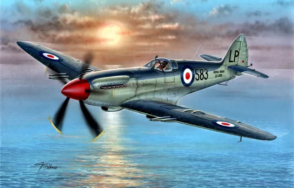 Wallpaper Supermarine Seafire, Royal Navy, Carrier-based fighter ...