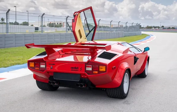 Wallpaper red, Lamborghini, supercar, Countach, Lamborghini, LP5000 S ...
