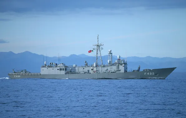 Wallpaper frigate, Turkish Navy, TCG Gediz, F 495 for mobile and ...