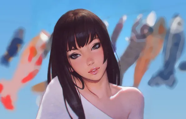 Download Wallpaper Girl Long Hair Anime Beautiful Pretty Face 7216