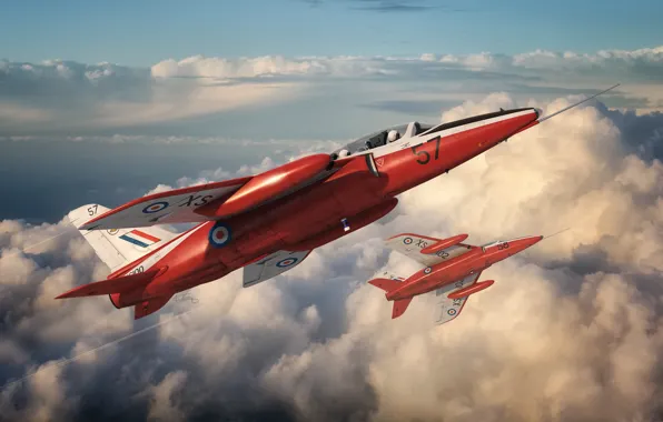 Wallpaper UK, Raf, training aircraft, Adam Tooby, Folland Gnat T.1 for ...