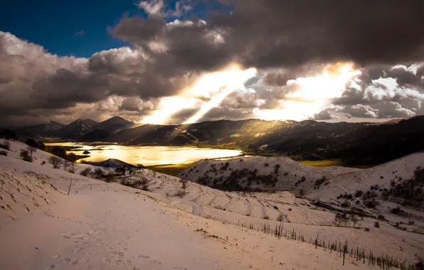 Wallpaper Winter, Snow, Italy, Winter, Italy, Snow, Italia, Sky Clouds ...