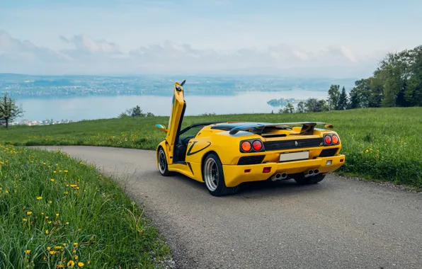 Download wallpaper Lamborghini, lambo, Diablo, 1998, rear view ...