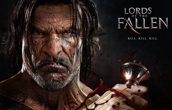Download wallpaper fire, flame, sword, blood, game, kill, man, ken ...