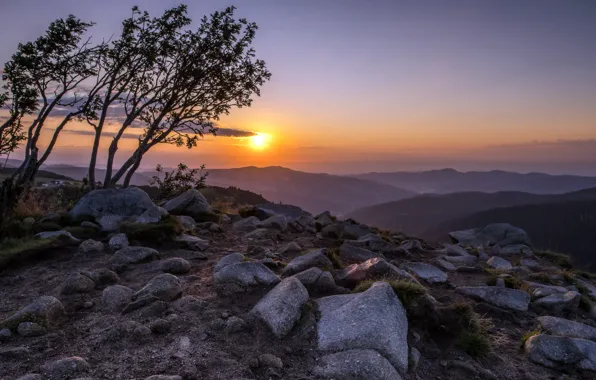 Wallpaper sunset, mountains, nature images for desktop, section природа ...