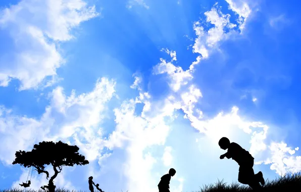 Wallpaper the sky, vector, Children for mobile and desktop, section ...