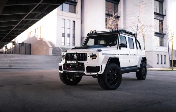 Wallpaper Mercedes-Benz, Mercedes, Brabus, Front, White, Side, Brabus ...