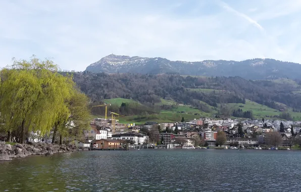 Wallpaper Switzerland, Kiss of the night-am-Rigi, mount Rigi images for ...