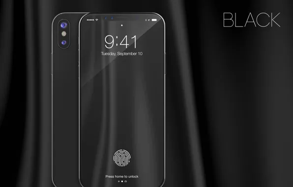 Wallpaper Apple, iPhone, black, hi-tech, smartphone, technology ...