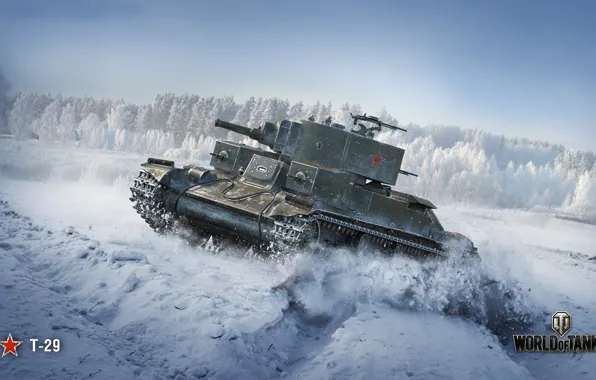 Download wallpaper WoT, World of Tanks, Soviet tank, Wargaming, T-29 ...