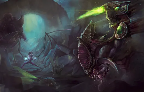 Wallpaper Girl, Figure, Sarah, Blizzard, Art, Sarah, Protoss, Protoss ...