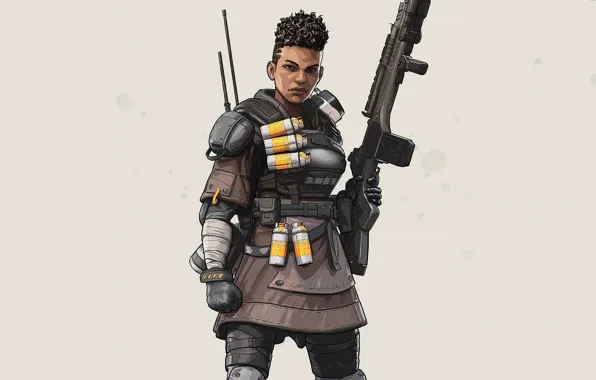 Download wallpaper weapons, the game, soldiers, grey background ...