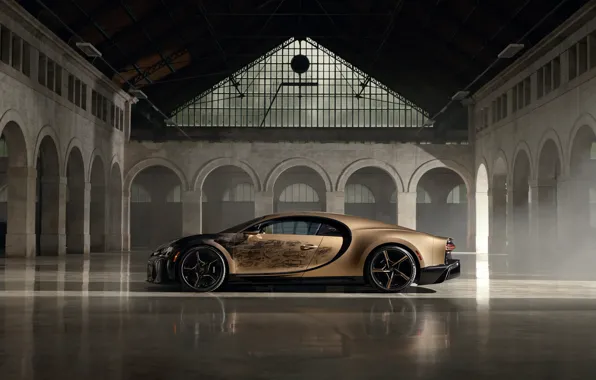Wallpaper Bugatti, side view, Chiron, Bugatti Chiron Super Sport Golden ...