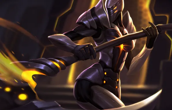 Wallpaper warrior, braid, art, armor, Heroes of Newerth, Faydee ...